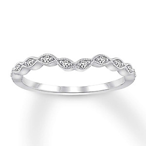 Jewelry Star 14K White Gold Plated in Silver Round Cut 0.25 ct Cubic Zirconia Engagement Wedding Infinity Band Ring for Women's