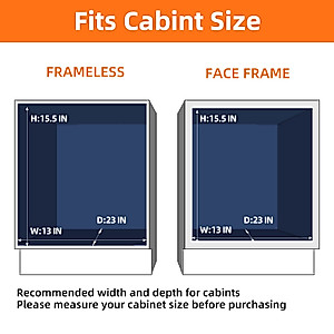 Blemoacha Pull Out Cabinet Organizer 21" D x 11" W,2 Tier Under Sink Organizers and Storage,Bathroom Organization Undersink Drawers Slide Out, Kitchen Sink Chrome Shelf Sliding Cabinet Basket