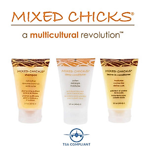 Mixed Chicks Travel & Trial Pack - Shampoo, Deep Conditioner, Leave-in Conditioner, 2 fl. oz. each