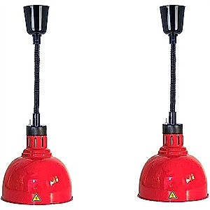 LINKANRUO Food Warmer Lamp Telescopic Food Warme Buffet Food Heat Lamp Buffet Heating Lamp, Equipment Food Service Restaurant Kitchen Equipment Food for Home and Restaurant Lamps(Red)