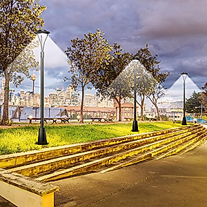 Yihuven 150W Led Post Top Light, 21000Lm(950W Equi), 5000K Daylight, IP67 Waterproof Outdoor LED Circular Area Pole Lighting Fixture for Street Garden Yard Pathway Driveway Front/Back Door