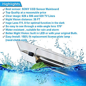 Navinio Car Third Roof Top Mount Brake Lamp Camera Brake Light Rear View Backup Camera for Toyota Hilux Revo Rocco Invincible 50 2015-2019