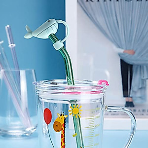 Silicone Straw Tips Covers Cap: 8 Pack Reusable Drinking Straw Tips Lids, Straw Tips Cover Straw Toppers Drinking Straw Cover, Straw Topper for Stanley Cup, 1/4Inch Straw Tips