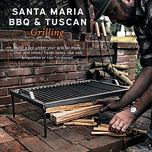 Hickory Summit argentine grill - argentinian gaucho grill - santa maria grill - argentinian parrilla set with all tools included