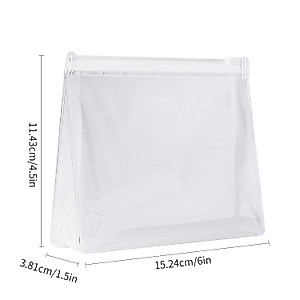 JIAKAI 12pcs Mini Small PVC Transparent Plastic Cosmetic Organizer Bag Pouch With Zipper Closure for Vacation Travel, Bathroom and Organizing Makeup Bag