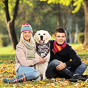 STMK Holiday Plaid Dog Bandanas, 4 Pack Halloween Thanksgiving Day Christmas Dog Bandana for Halloween Thanksgiving Day Christmas Dog Puppy Costume Decorations (Holiday Style)