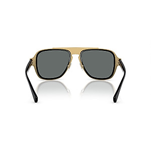 Versace Man Sunglasses White Frame, Dark Grey Lenses, 56MM