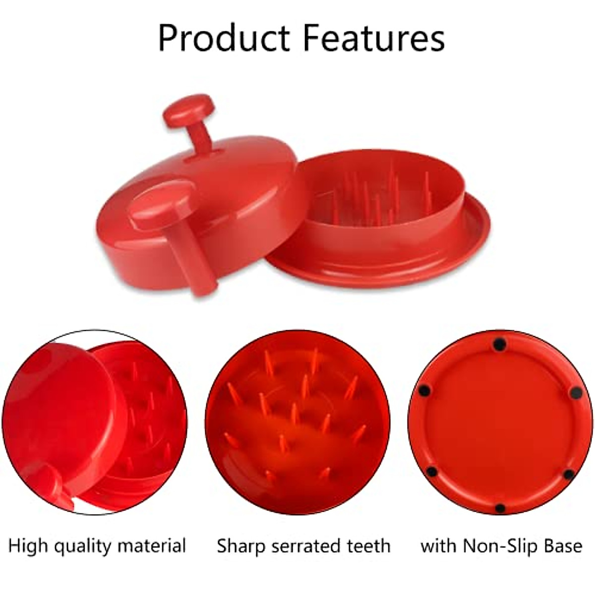 Chicken Shredder,Meat Shredder with Non-Slip Base and Handle,Comes with Clip and A Pair Of Bear Claws For Shredding Meat,Chicken Shredder Tool For Chicken, Pork and Beef and Other Meat Products (Red)