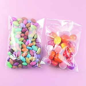 200ct Clear Plastic Bags Clear Resealable Cellophane Bags 5.5"x6.7"-1.4 mils Thick Self Sealing OPP Cello Bags for Bakery Cookies Bags Candle, Jewelry, Soap, Prints, Photos, Cards, Decorative Wrappers