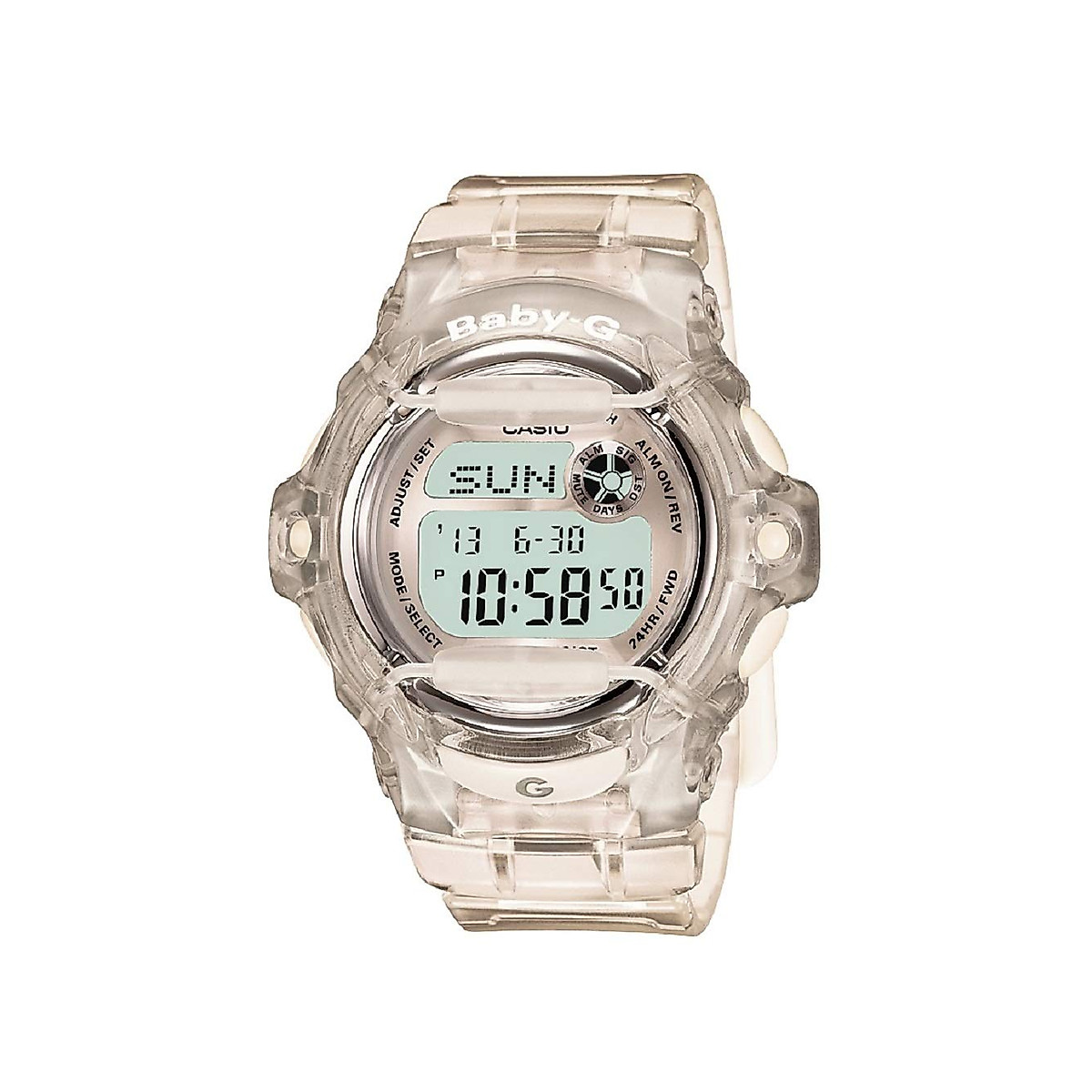 Casio Women's Baby G Quartz Watch with Resin Strap, Clear, 23.4 (Model: BG-169R-7BM)