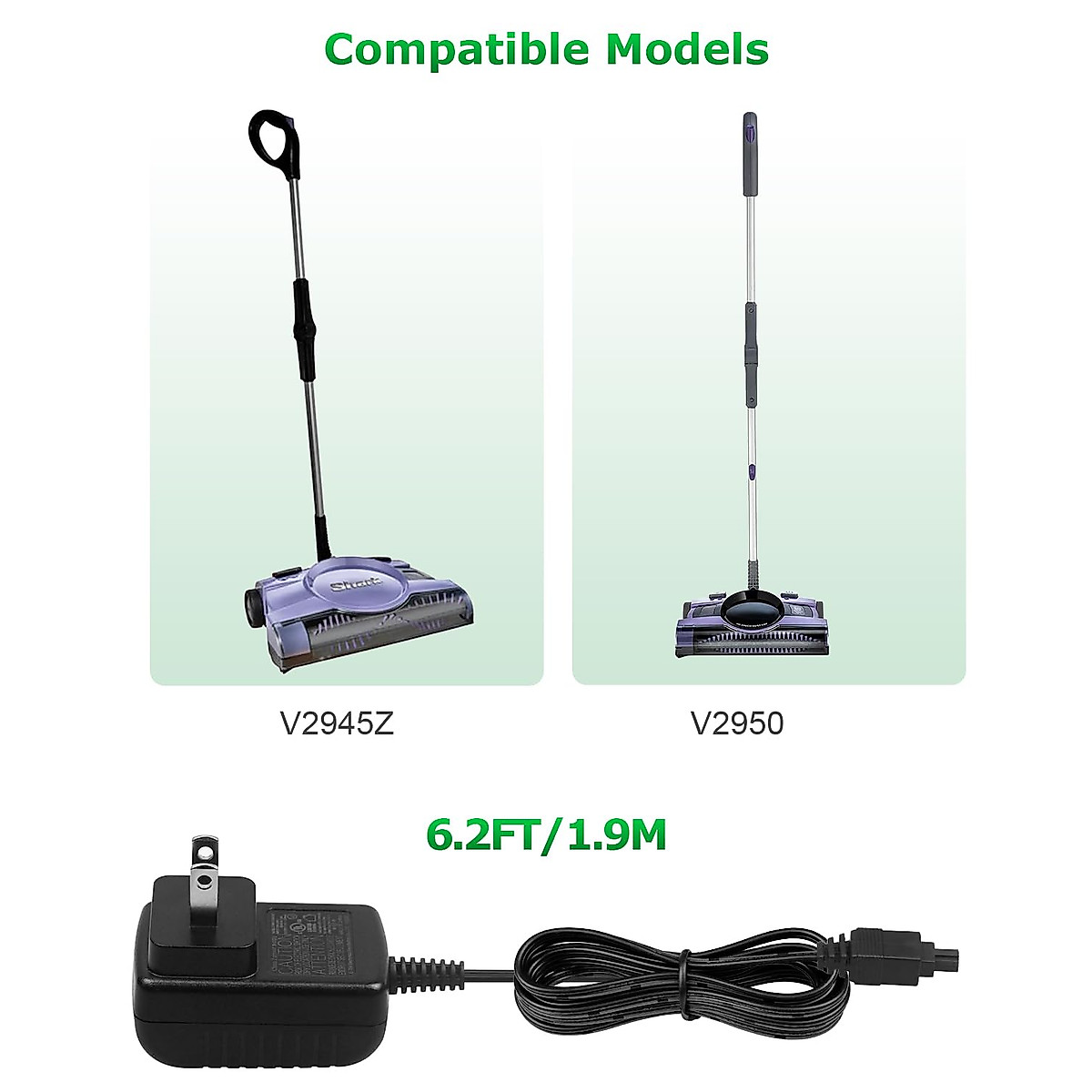 Arkare Charger for Shark V2945Z V2950 V2940C-N XA2950 Shark Vacuums Charger Replacement V2945Z Power Cord for Shark Cordless Vacuum Shark Rechargeable Floor & Carpet Sweeper YLS0041-T110025