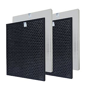 PUREBURG Replacement Filter Compatible with Winix XLC Dual 4-Stage True HEPA Air Purifier, Filter X2, H13 True HEPA Activated Carbon Air Clean Dust VOCs