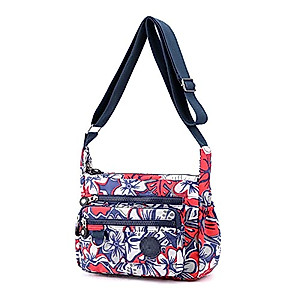 Crossbody Bag for Women Waterproof Multi-Pocket Messenger Bag Large Capacity Lightweight Shoulder Bag Casual Handbag for Daily Use Work Travel (Black)