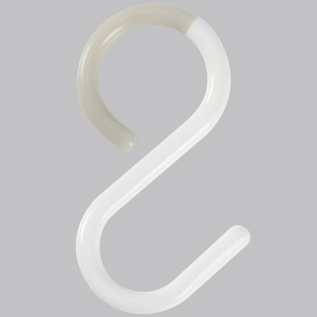 BAOLONG S Hooks for Hanging with Safety Buckle Anti-Drop S Hook 24 Pack 2.52inch White Windproof Hanger for Clothes, Bathroom and Kitchen Utensil Anti-Rust Plastic Ornaments Hooks