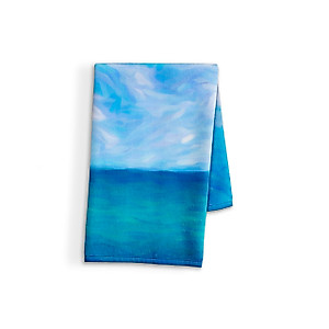 Ocean Horizon Hand Towel - Ocean View Kitchen Towel - Bathroom Hand Towel - Cotton Terry Cloth - 15"x25"