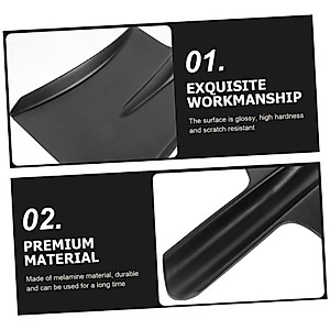 GANAZONO Plate Outdoor Dinnerware Outdoor Wok Black Plates Dinner Plate Stoneware Dinner Plates Bbq Serving Platter Bbq Fruit Plate Bbq Plate Bbq Grill Tableware Meat Black Snack