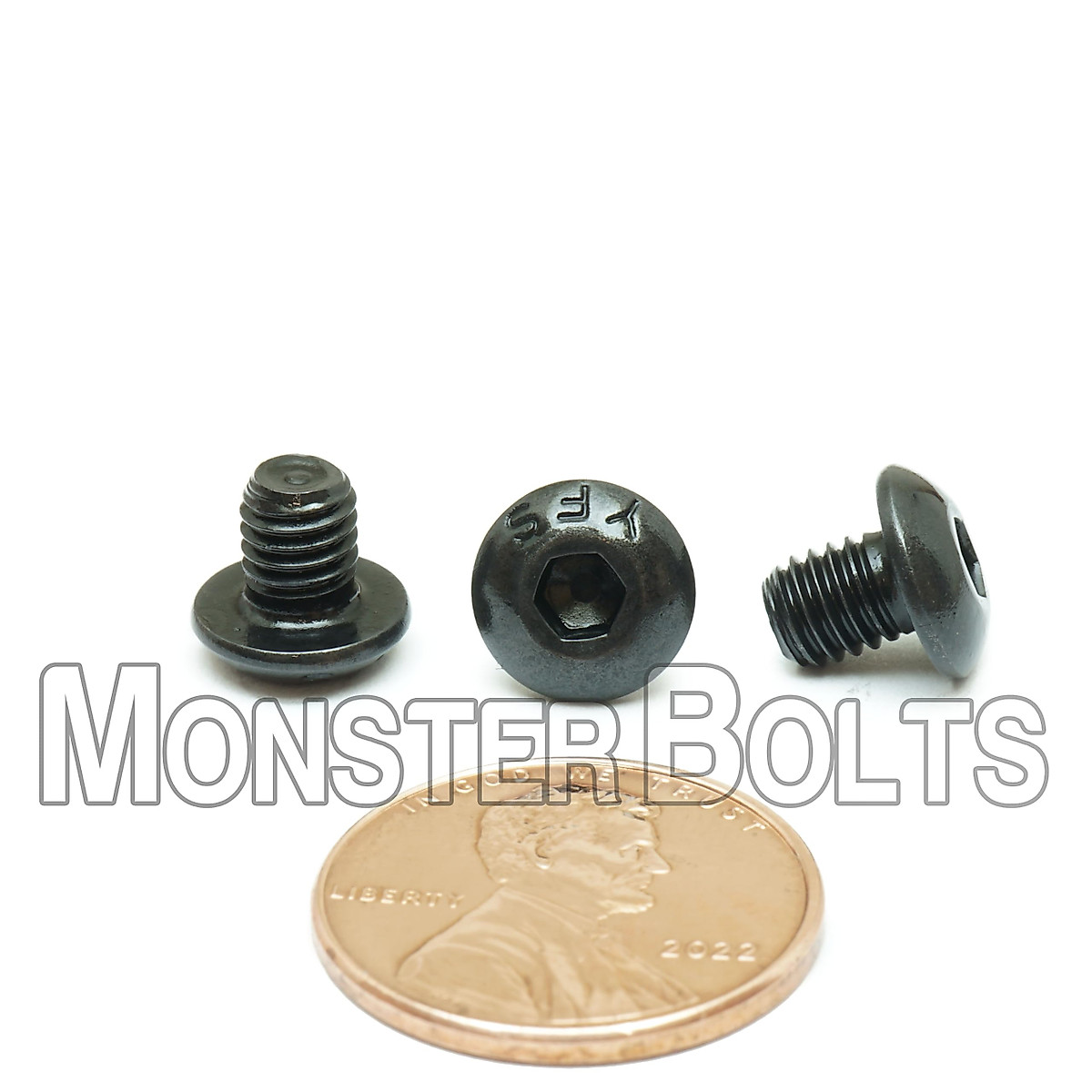 MonsterBolts - #10-32 x 1/4" Button Head Socket Cap Screws, ASME B18.3, Alloy Steel, Black Oxide, 20 Pack