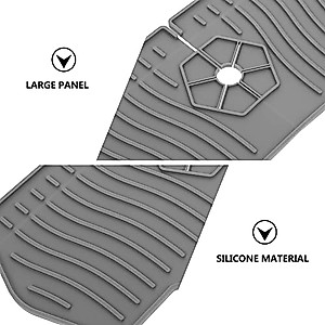 Hemoton 3pcs Faucet Splash Pad Drip Catcher for Sink Faucet Sink Drain Pad Faucet Catcher Kitchen Gadgets Sink Mat Kitchen Accessory Medium and Small Draining Mat