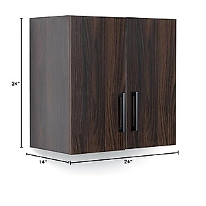 Minerva Overhead Towel Cabinet in Walnut
