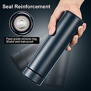 PARACITY Insulated Water Bottle,17 oz Stainless Steel Thermos, Double Wall Vacuum Simple Modern Water Bottle, Metal Water Bottle Keeps Hot for 12 Hrs, Cold for 24 Hrs, for Coffee, Drinks