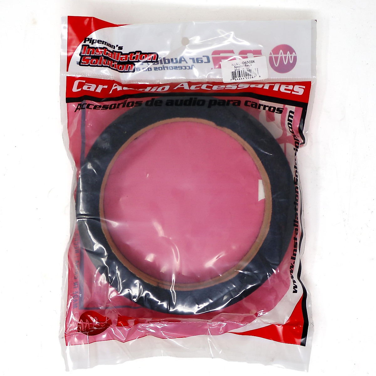 Nippon America 8 Pieces 6.5 Inch MDF Wood Speaker Spacer Rings with Black Carpet 4 Pairs -RING-065Cbk