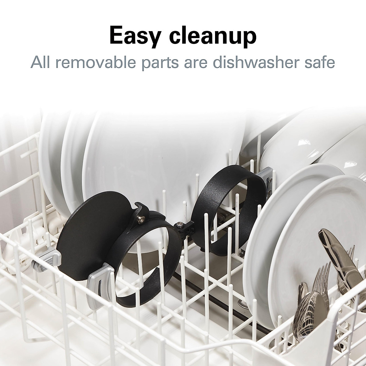 Hamilton Beach Breakfast Sandwich Maker with Egg Cooker Ring, Customize Ingredients, Perfect for English Muffins, Croissants, Mini Waffles, Black