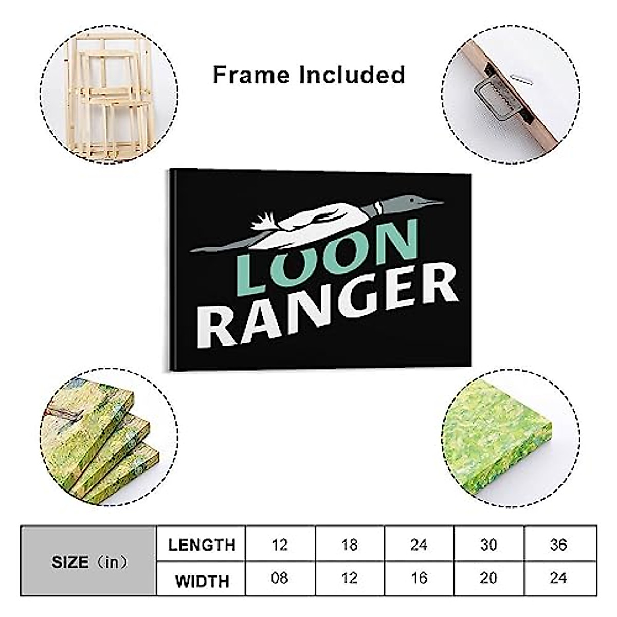 Bird Watching Loon Ranger Interior Art Wall Picture Canvas Art Poster And Wall Art Picture Print Modern Family Bedroom Decor Posters 12x18inch(30x45cm)29.0