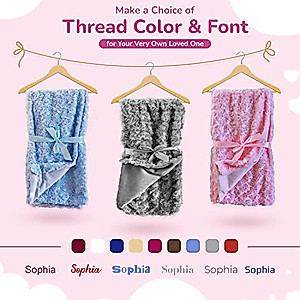 Lily and Page Personalized Baby Blanket - Pink Custom Baby Blanket for Baby Girl, Custom Name Fleece Blankets Cozy Plush Material, The Perfect Baby Gift