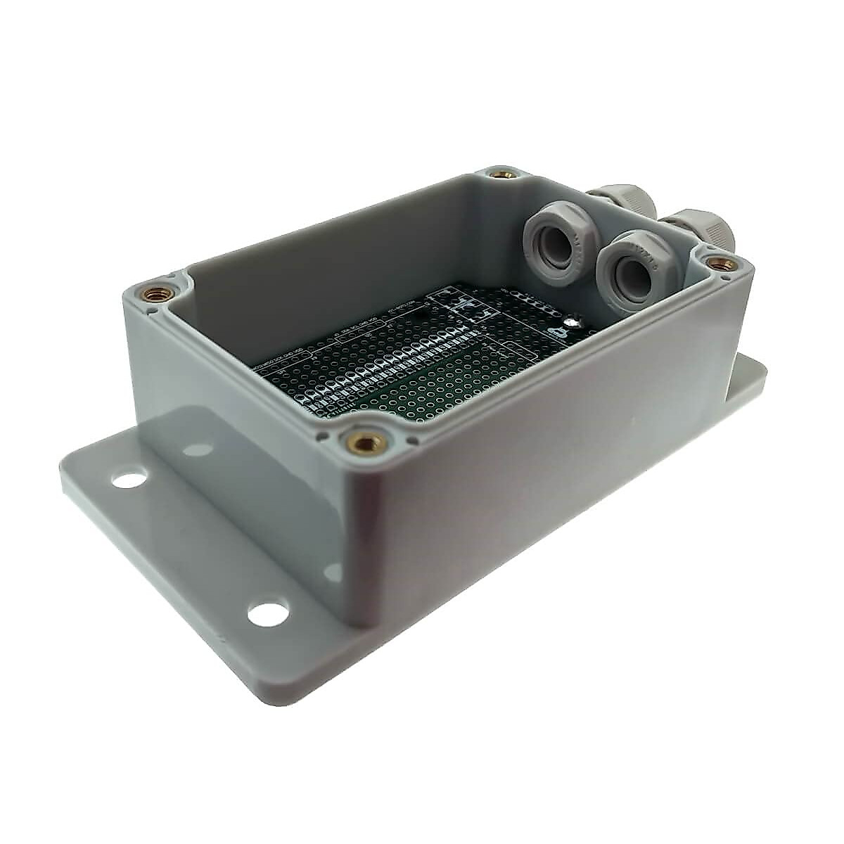 qBox Pi Pico DIY IOT Enclosure Kit, IOT Enclosure for Pi Pico Dev. Board, Waterproof IP65 Enclosure with Glands, Pi Pico prototyping PCB and connectors Set