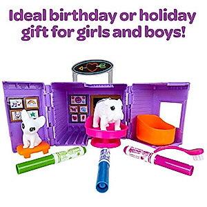 Crayola Scribble Scrubbie Pets Tattoo Shop, Toy Pet Playset, Gift for Kids, Age 3, 4, 5, 6