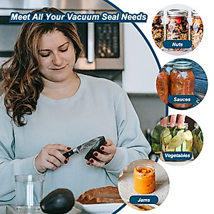 Ricoreich Electric Mason Jar Vacuum Sealer for Foodsaver, Vacuum Sealing Kit for Wide and Regular Mouth Mason Jars with 2 Hose, Electric Vacuum Pump and Lid Opener Compatible with Vacuum Canning