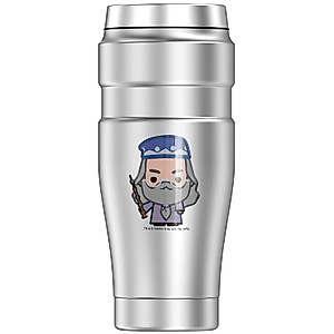 Harry Potter Dumbledore Cute Chibi, THERMOS STAINLESS KING Stainless Steel Travel Tumbler, Vacuum insulated & Double Wall, 16oz