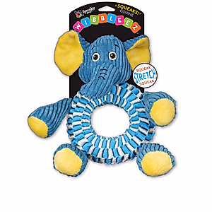Spunky Pup Wibbleez Round | Assorted Stuffed Animal Dog Toy | Durable Plush and Nylon Fetch and Throw Toy for Dogs | Squeaker Tug Toy | Stuffed Toy for Dogs and Puppies | Stuffed Animal Chew Toy