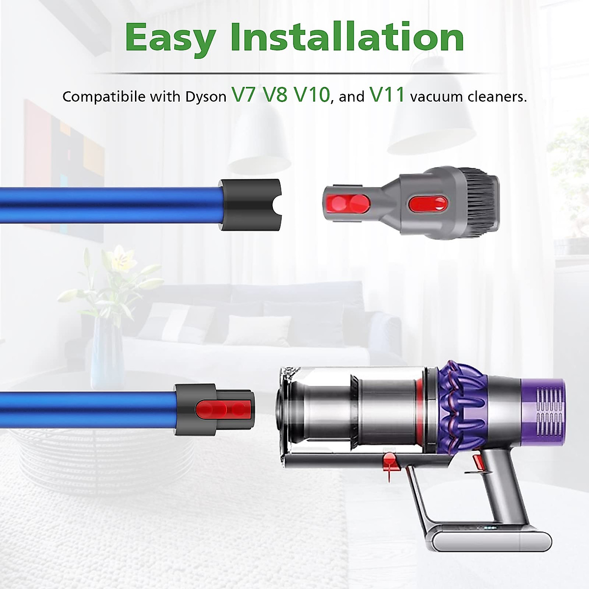 Cabiclean Quick Release Wand for Dyson V15 V11 V10 V8 V7 Cordless Stick Vacuum Cleaners, Attachment Extension Tube (Blue)