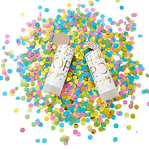 Sparkle and Bash 20 Pack Rainbow Confetti Shakers, Party Confetti Bulk Pack for Wedding, Bridal Shower, Graduation