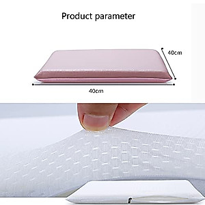 Square Memory Foam Seat Cushion,PU Leather Waterproof Cushion,Solid Color Washable Chair Pad Thicken Office Chair Cushion-White 40x40cm(16x16inch)