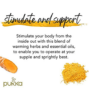 Pukka Organic Tea Bags, Turmeric Active Herbal Tea with Ginger and Galangal, Perfect for Active Lifestyles, 20 Count (Pack of 3) 60 Tea Bags