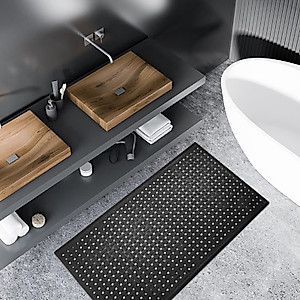 smabee Rubber Non-Slip Waterproof Floor Mat Heavy Duty Anti-Fatigue Mats 33"x57" for Wet or Snow Deck, Restaurant Bar Kitchen Yard Boat