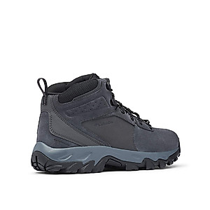 Columbia Men's Newton Ridge Plus II Suede Waterproof Boot, Breathable with High-Traction Grip, shark/black,12