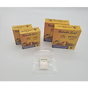 Canning Jar Seal Bundle Includes 24 Regular and 24 Wide Mouth Viceroy Jar Rubbers With Tab and 48 Dissolvable Sunivale Jar Labels Replacement Jar Seals for Old Style Canning Jars Natural Rubber Rings