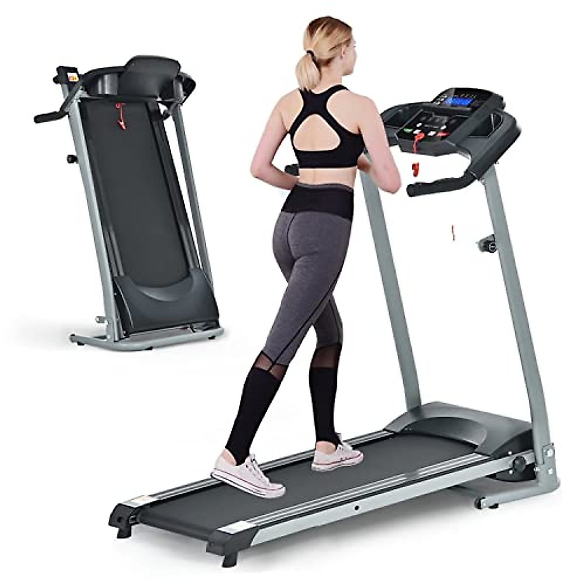 Treadmill,Treadmills for Home,Home Foldable Treadmill with Incline,2.5HP Portable Foldable Treadmill with 15 Pre Set Programs and LED Display Panel (Black)