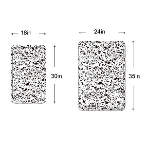 Fantasy Staring Mid Century Modern Outdoor Indoor Entrance Doormat Retro Orange Yellow Green Abstract Geometry Front Welcome Door Mats Inside Outside Rugs, Waterproof Non Slip and Durable 24" x 35"