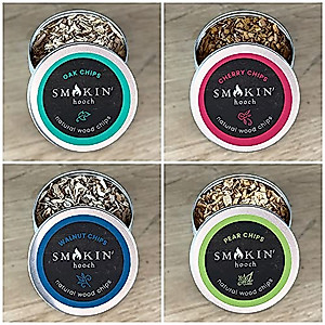 Wood Chips for Cocktail Smoker | 8 Types of Wood (Apple, Beech, Cherry, Oak, Peach, pear, Pecan, Walnut) Wood Chips for Smoker | Smoker Wood Chips