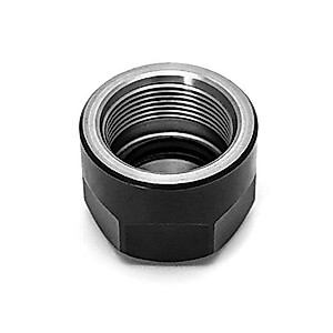 QWORK ER11 A Collet Clamping Nuts for CNC Milling Chuck Holder Lathe, 4 Pack (Black), M14 Thread