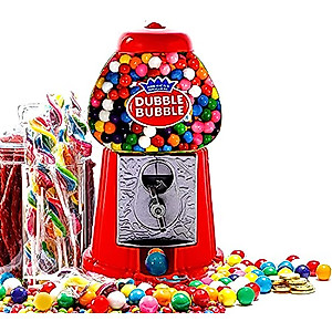 Gumball Machine for Kids 8.5" - Coin Operated Bubble Gum Machine and Toy Bank - Candy Machine Dispenser Includes 85 Gum Balls - Great Candy Dispenser Machine Gift Toys for Girls and Boys - 8.5" (Blue)
