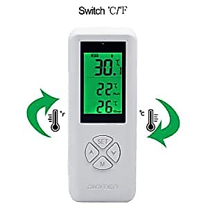 WTC100 Wireless Temperature Controller Digital Plug-in Thermostat Outlet Remote Control Heating Cooling Mode for Window A/C Fan Heater Greenhouse Homebrewing Reptile (Built-in Temp Sensor)
