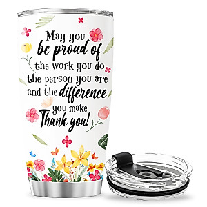 JENOIS Cups Nursing Week For Tumblers School Nurses Women Coffee, Nurse Life Motivational, Tumbler 20 Oz With Lid And Straw, Nurse Gifts