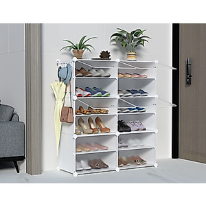 HOMIDEC Shoe Storage, 6-Tier Shoe Rack Organizer for Closet 24 Pair Shoes Shelf Cabinet for Entryway, Bedroom and Hallway