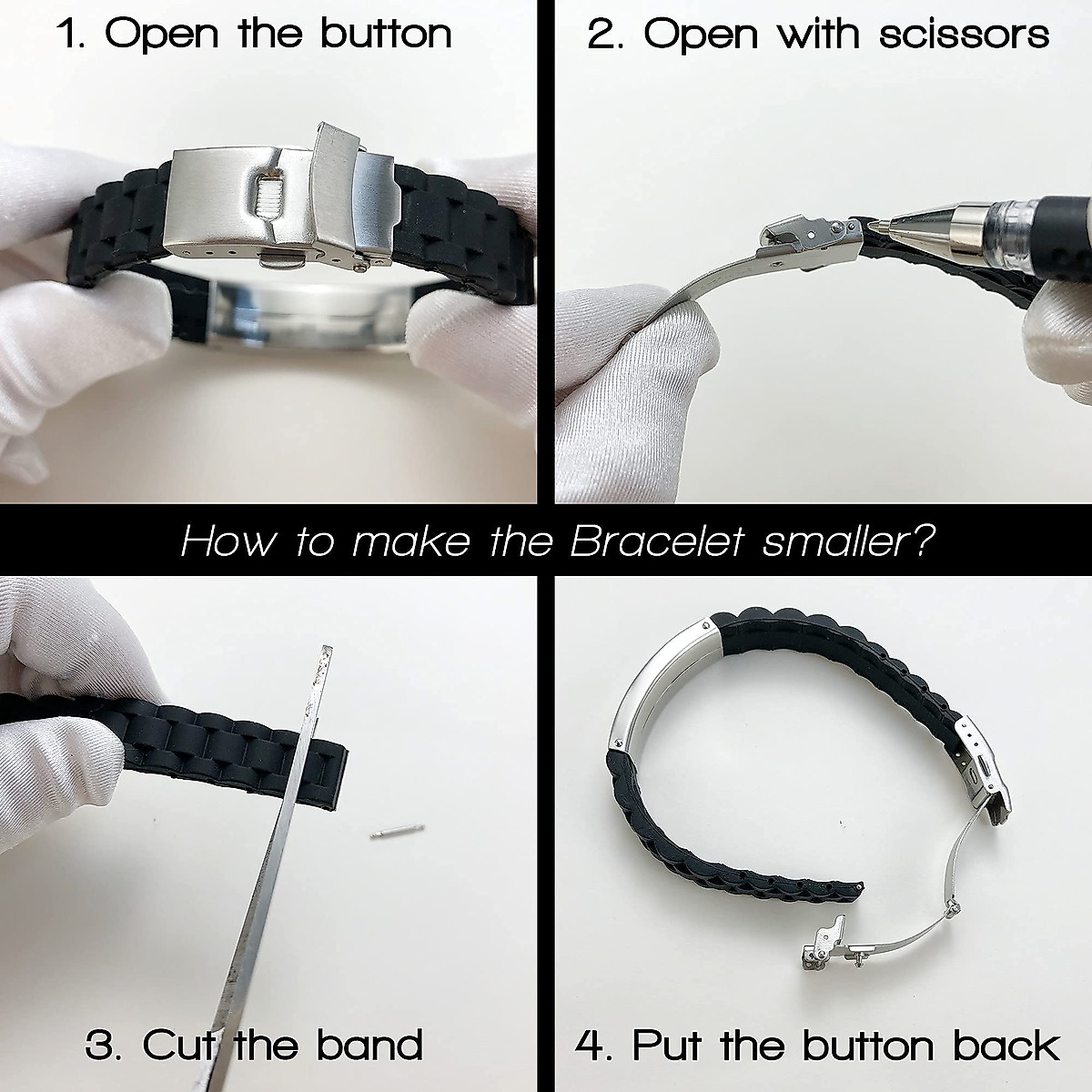 XUANPAI Personalized Custom Message Silicone Stainless Steel ID Tag Wristband Bangle,Adjustable Bracelet (Grey-Engraving)