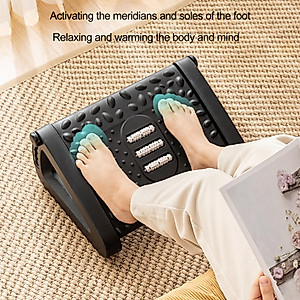 Foot Rest,Foot Rest for Under Desk,Ergonomic Rocking Foot Nursing Stool,Foot Stool with Casters Relieving Pressure for Foot Relaxation & Massage at Home & in The Office Pink